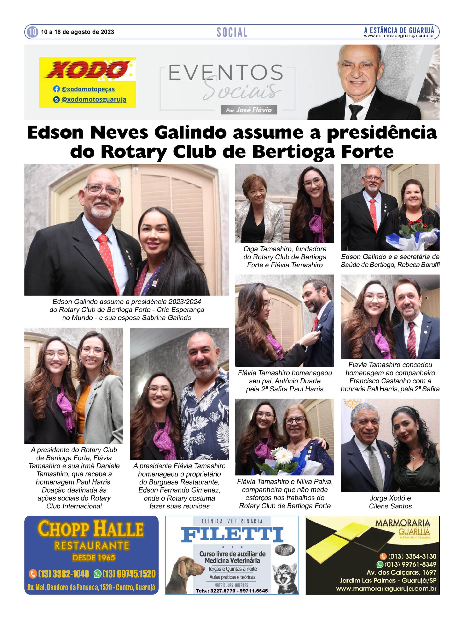 Edson Neves Galindo assume a presidência do Rotary Club de Bertioga ...